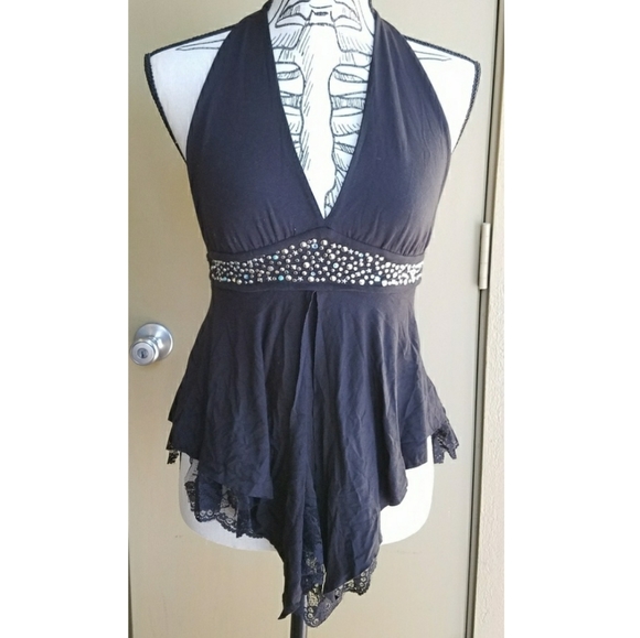 Bejeweled by Susan Fixel | Tops | New Bejeweled By Susan Fixel Halter ...